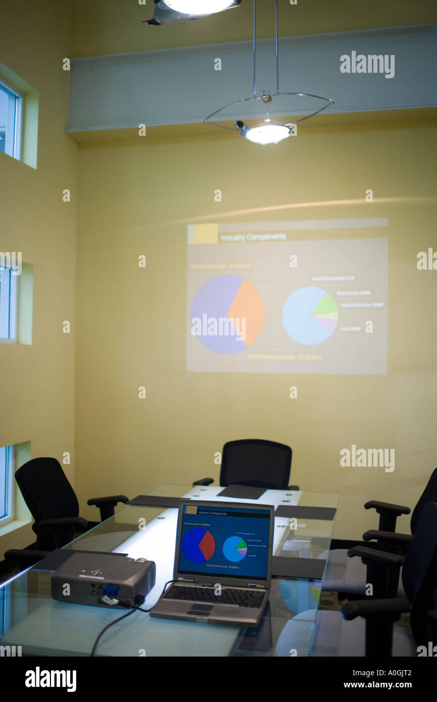 Laptop and projection equipment in a conference room Stock Photo - Alamy