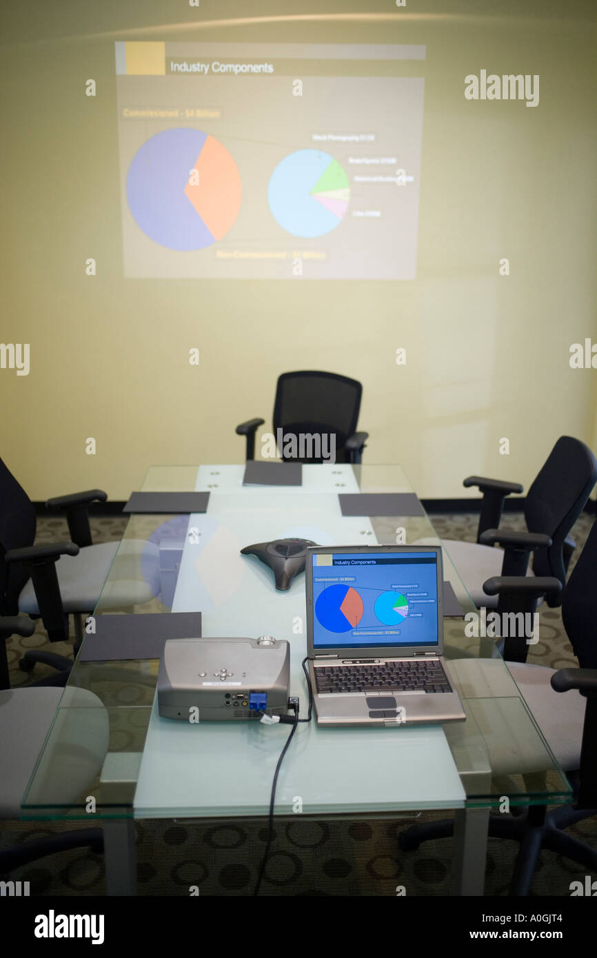 Laptop and projection equipment in a conference room Stock Photo - Alamy
