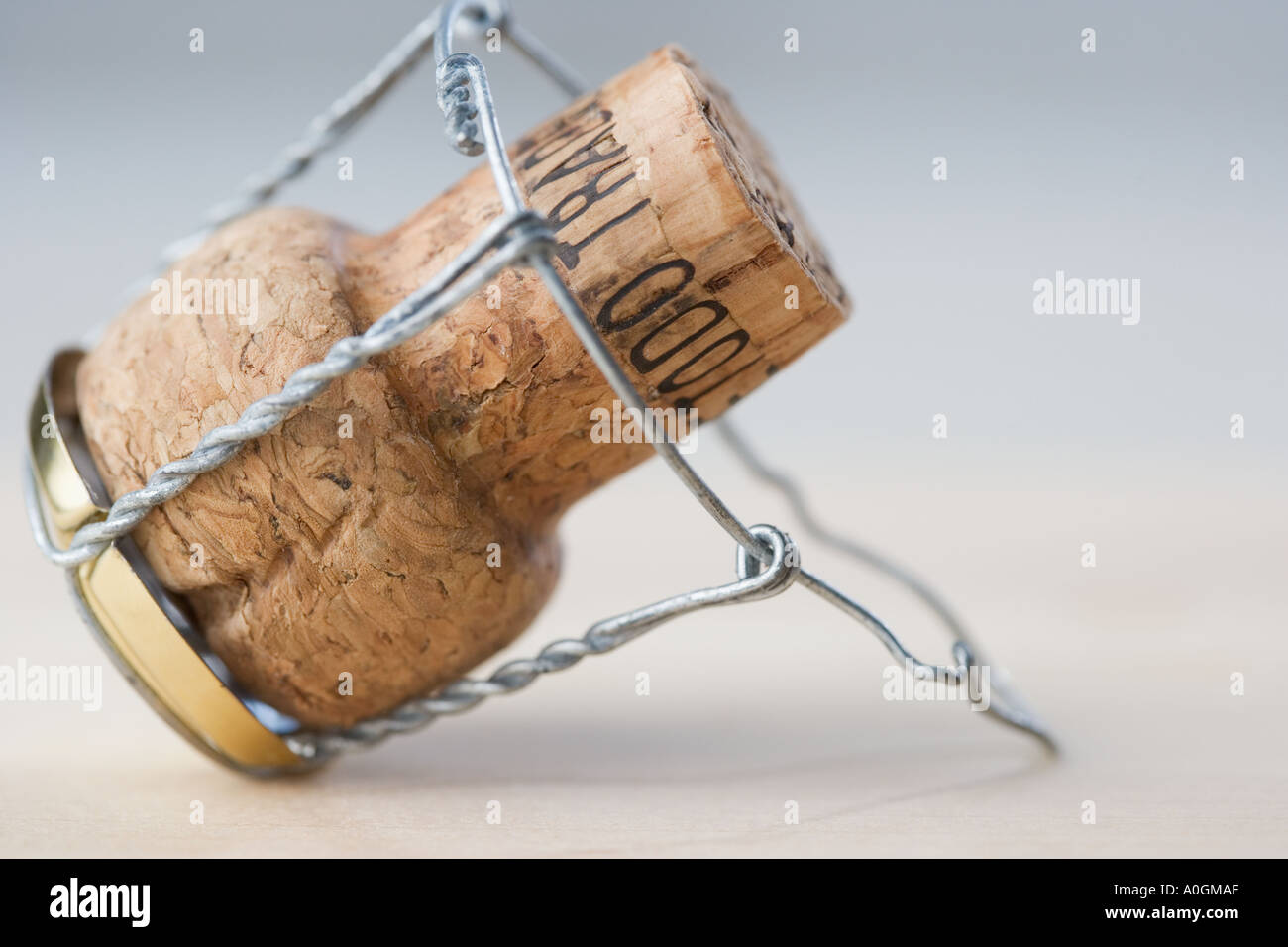 Closeup of cork with wire Stock Photo - Alamy