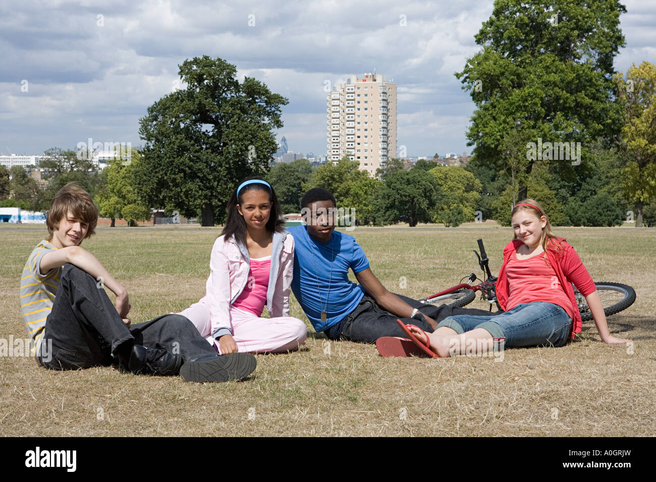 Group in park hi-res stock photography and images - Alamy