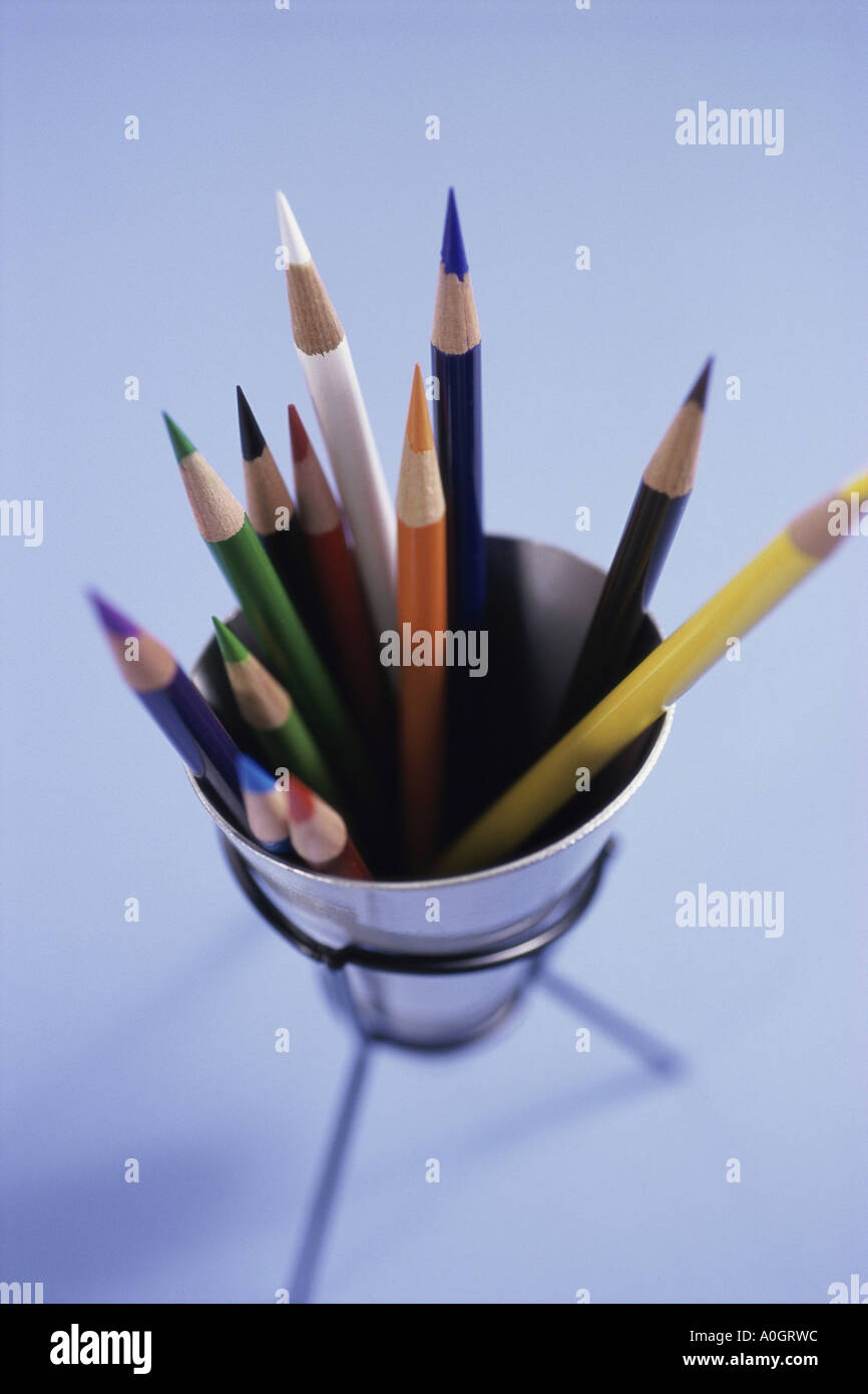 Colored pencil container hi-res stock photography and images - Alamy