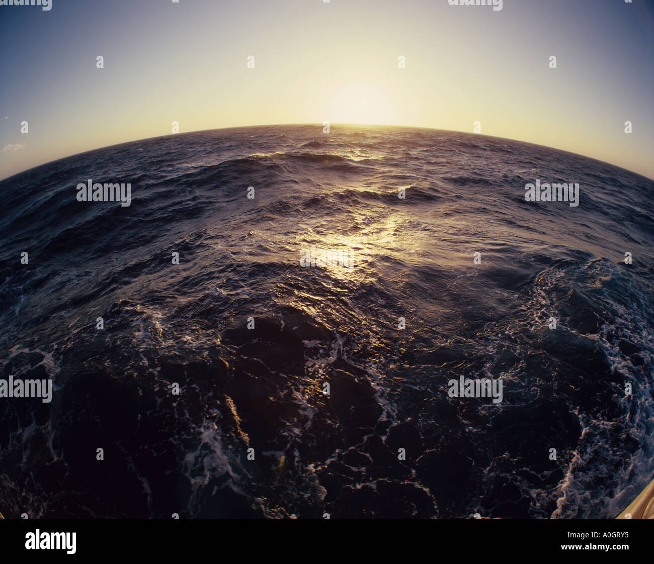 CIRCULAR HORIZON AND SUNSET Stock Photo - Alamy