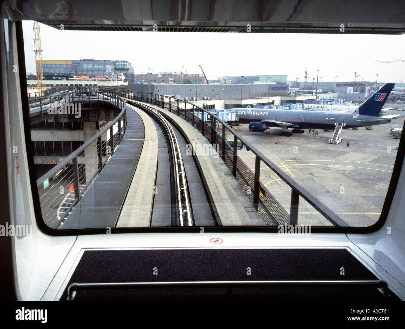 Sky Line rail shuttle, Frankfurt Airport, Germany Stock Photo - Alamy