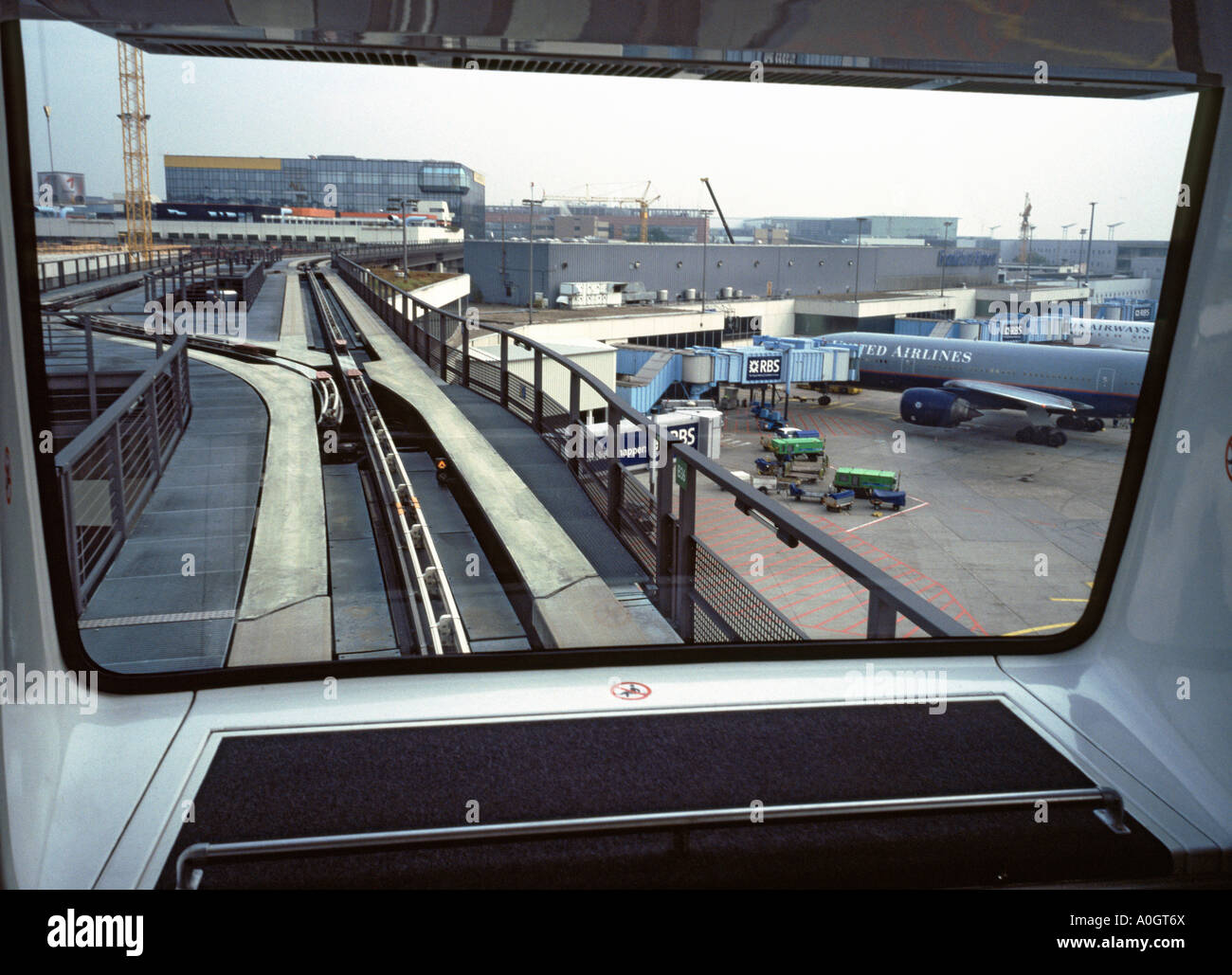Sky Line rail shuttle, Frankfurt Airport, Germany Stock Photo - Alamy