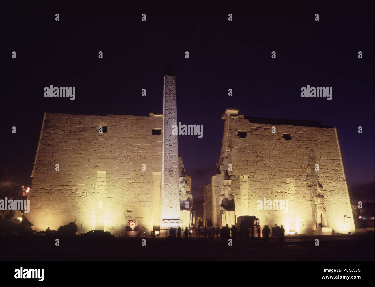 Pylon and obelisk of Ramses II, Luxor Temple, Egypt Stock Photo - Alamy
