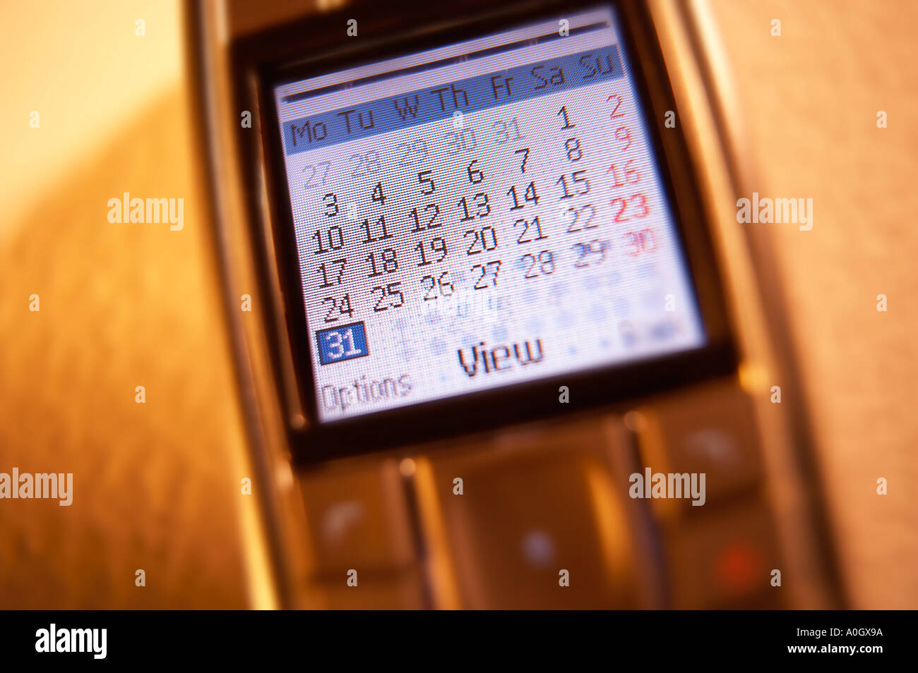 CALENDAR ON MOBILE PHONE SCREEN Stock Photo - Alamy