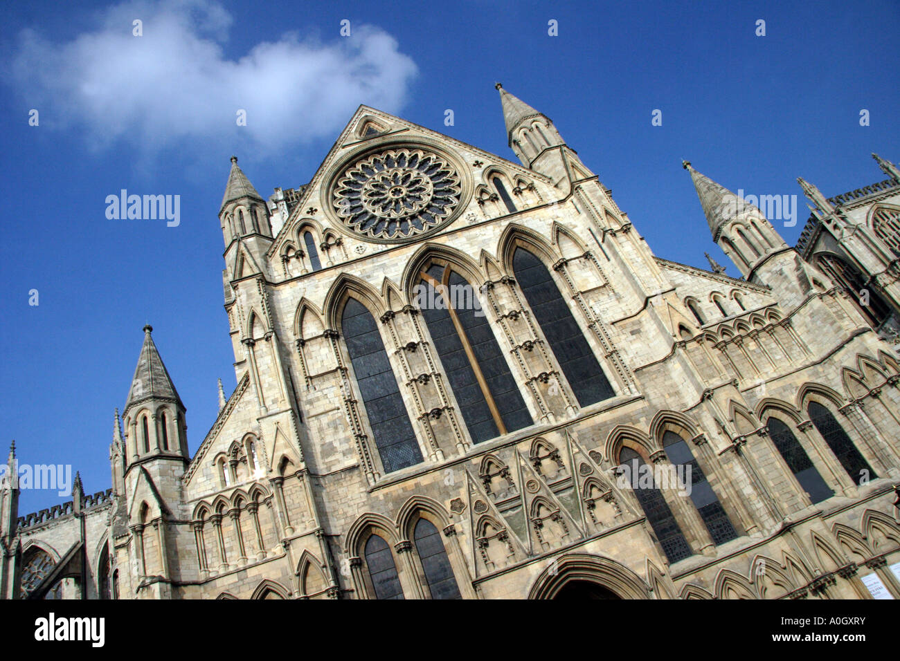 The Rose window in York Minster taken at an abstract angle Stock Photo ...