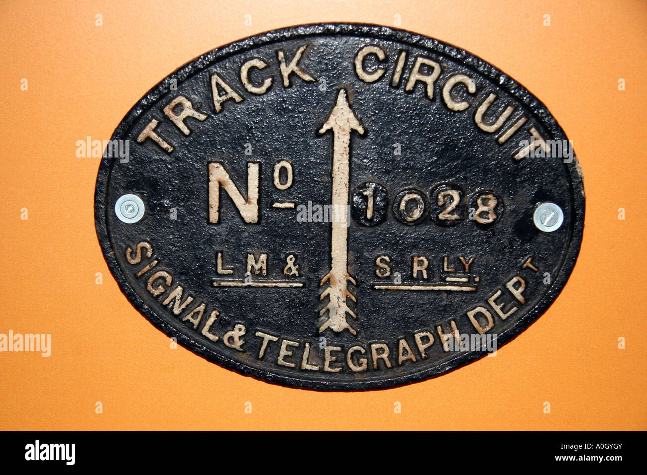 Signal and telegraph department sign Stock Photo - Alamy