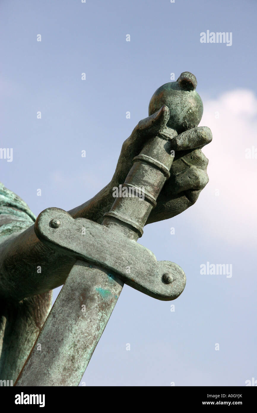 sword in the hands of Roman emperor Constantine The Great Stock Photo ...