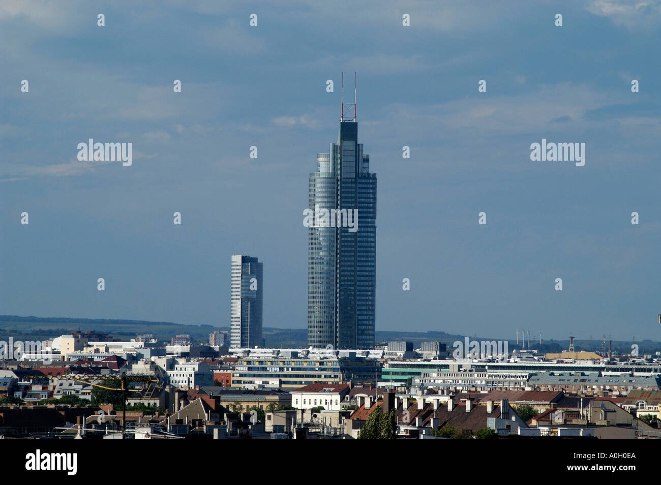 Vienna, view to Millennium Tower Stock Photo - Alamy