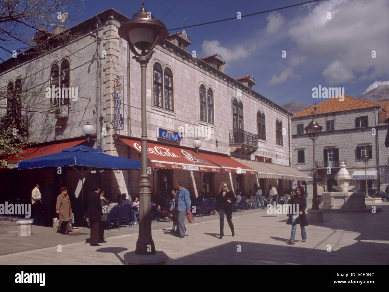 Plaza at city center in Trebinje, Bosnia Herzegovina Stock Photo - Alamy