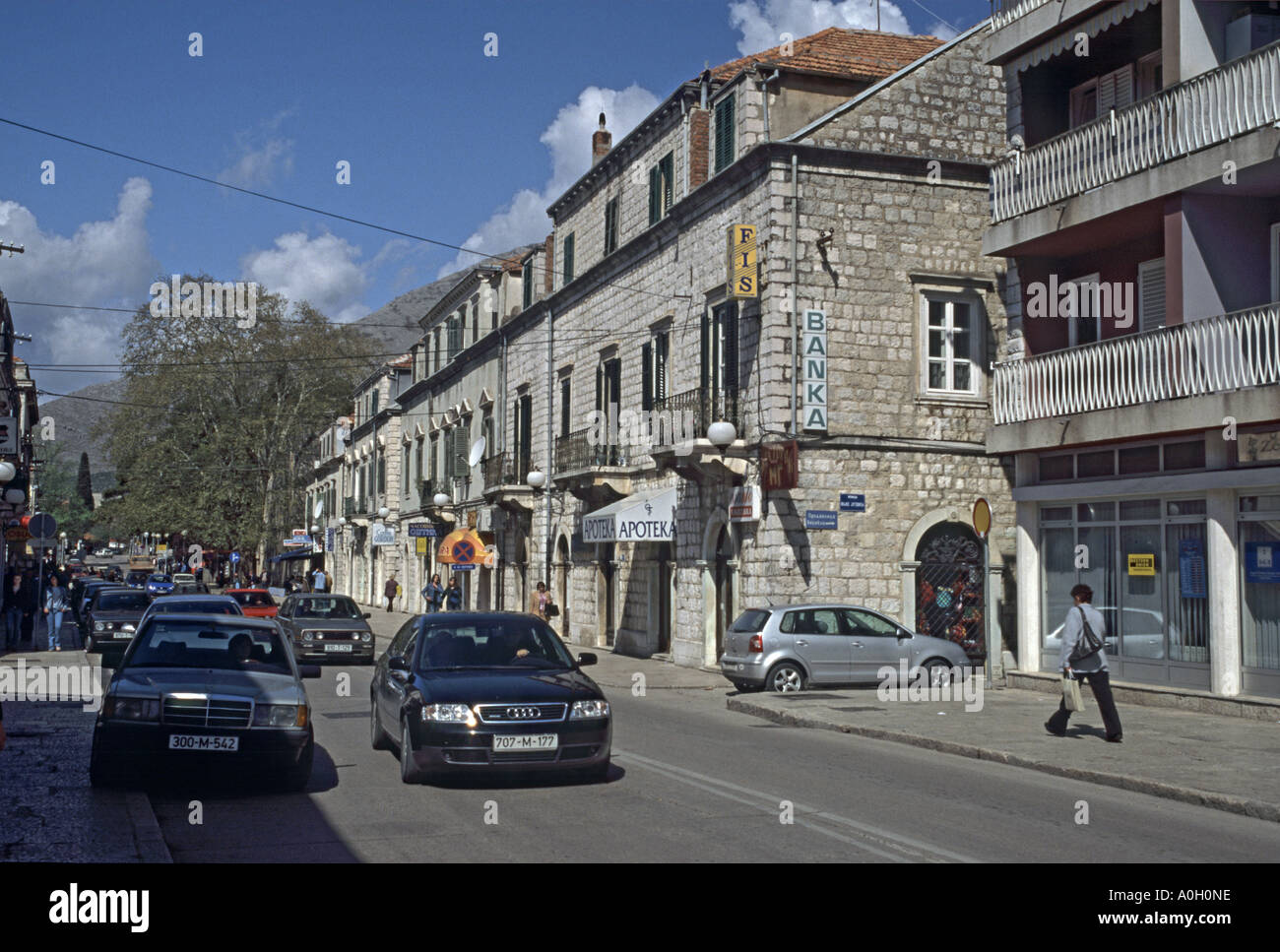 King Peter I Street (ulica krala Petra I) in Trebinje, Bosnia ...