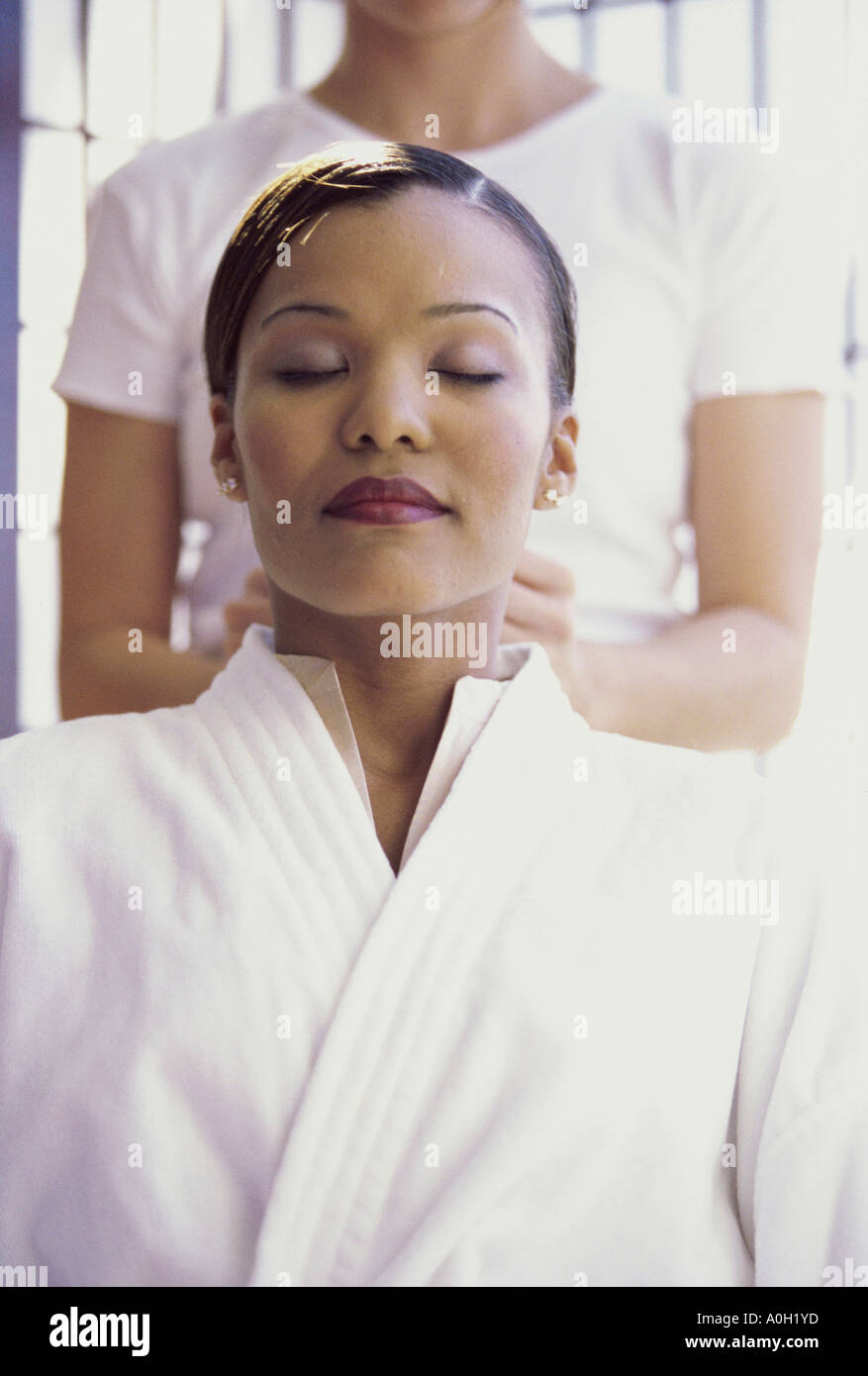 Woman neck massage ethnic hi-res stock photography and images - Alamy