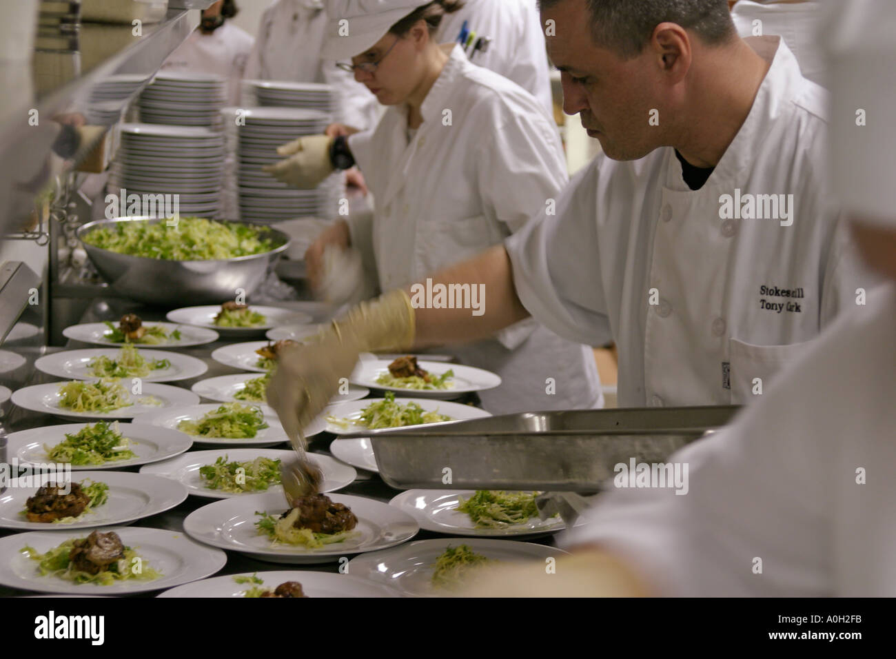 Chefs Plating Appetizers Stock Photo - Alamy