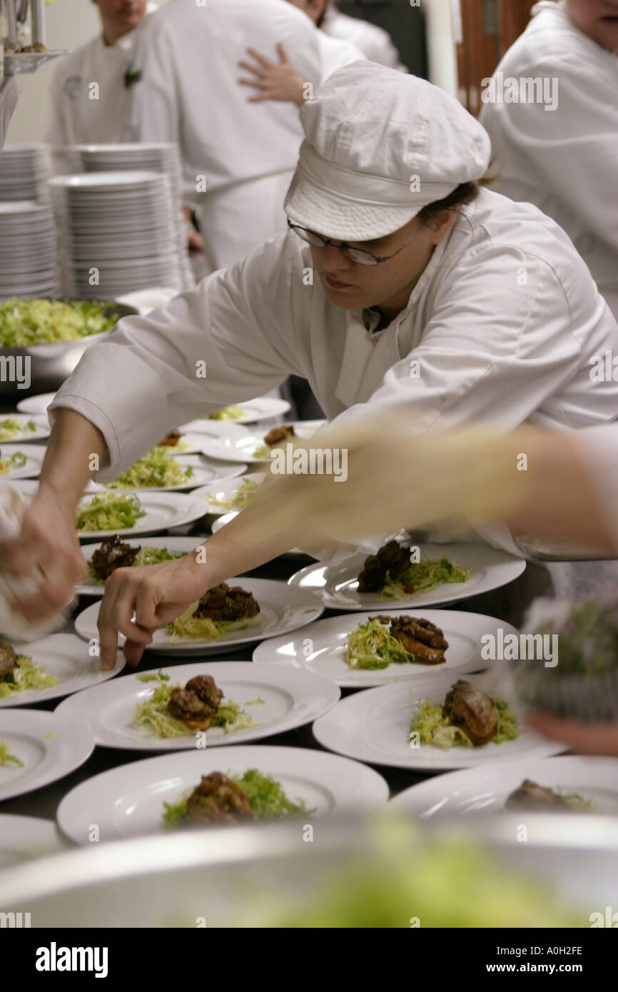 Chefs Plating Appetizers Stock Photo - Alamy