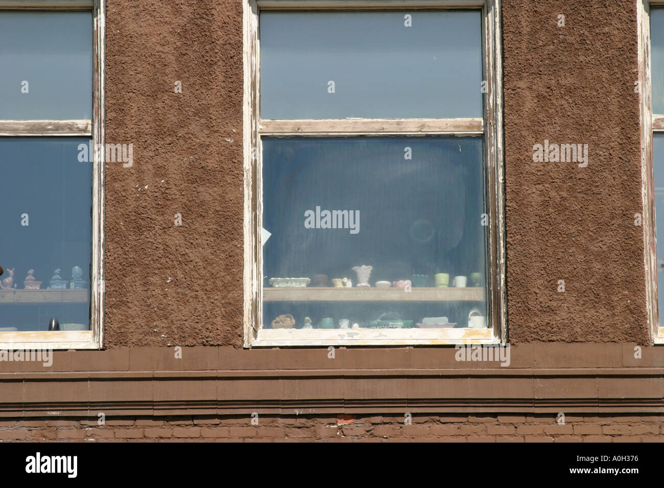 Window with Pottery Stock Photo - Alamy