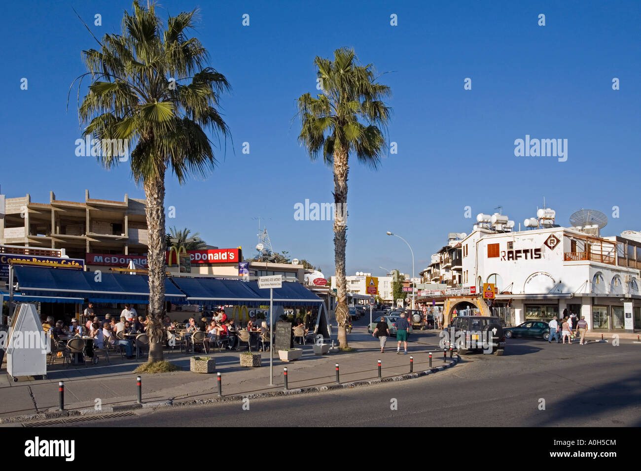 STREET SCENE ON THE WATERFRONT AT PAPHOS, CYPRUS Stock Photo - Alamy