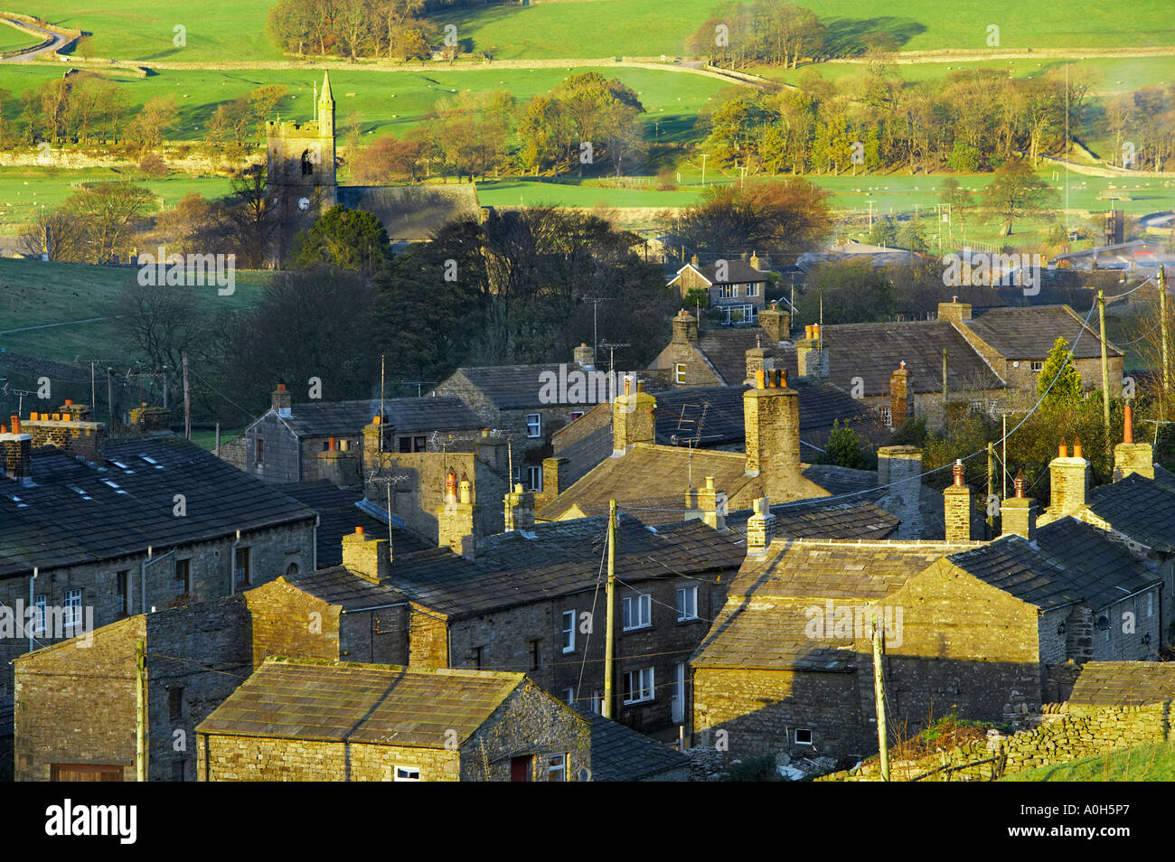 England North Yorkshire Wensleydale Gayle and Hawes Stock Photo - Alamy