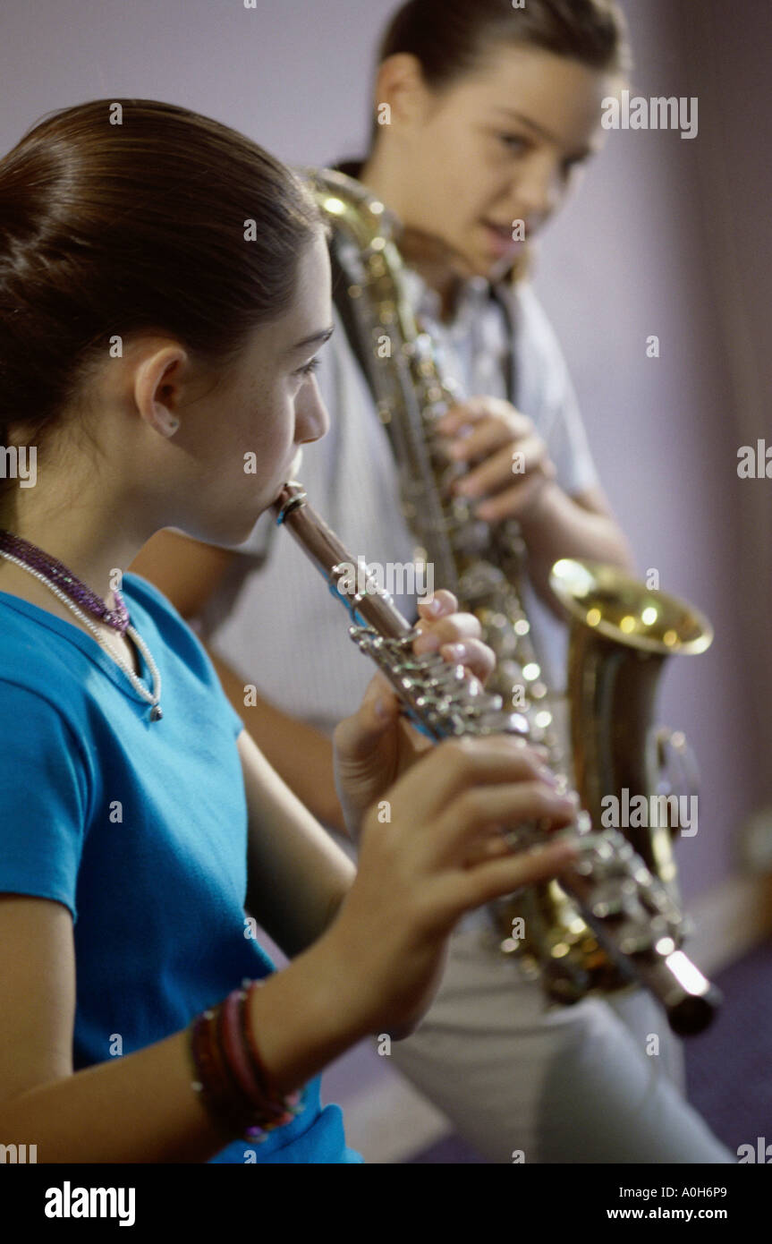 Children playing saxophone hi-res stock photography and images - Alamy