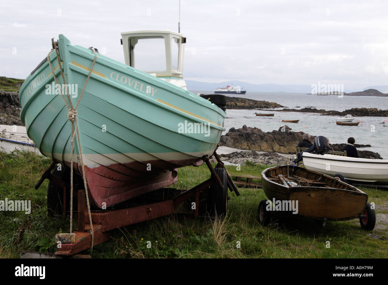 Fishing boat, Isle of Iona, Western Scotland Stock Photo - Alamy