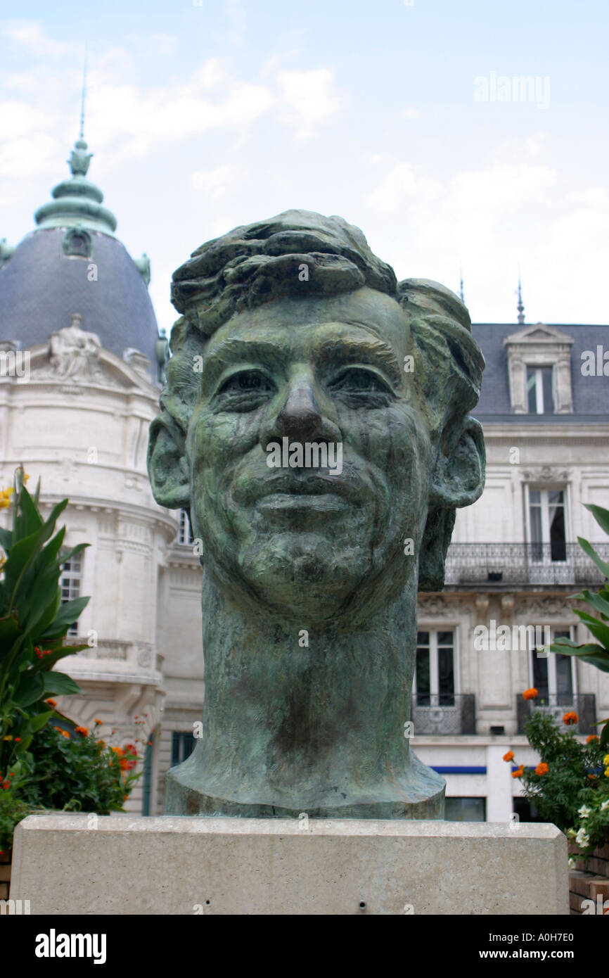 Bust of Herge creator of Tin Tin in Angouleme Charente France Stock ...