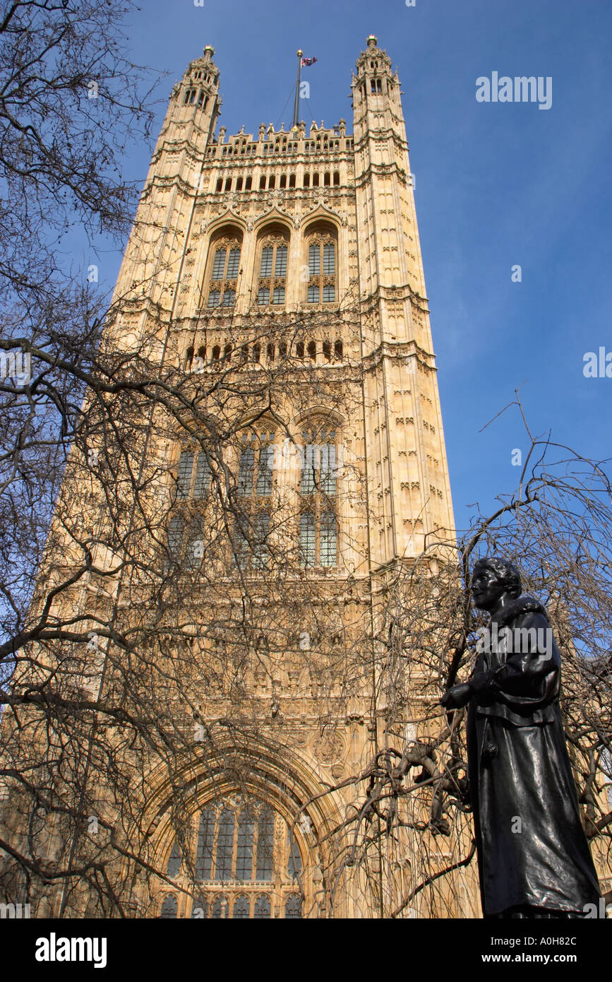 Statue of Emmeline Pankhurst at Westminster London England Stock Photo ...