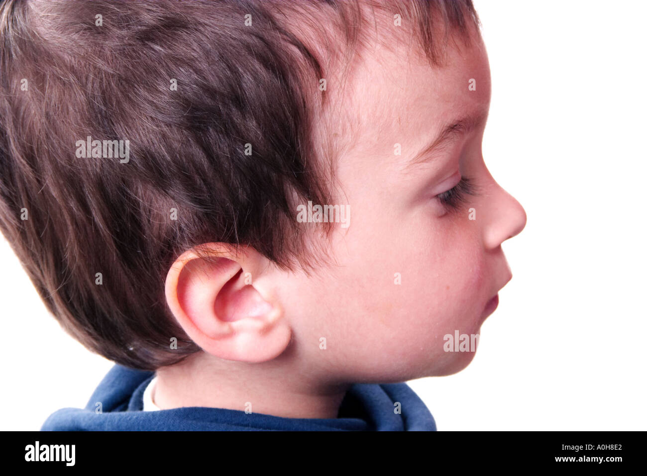 Profile of little boy Stock Photo - Alamy