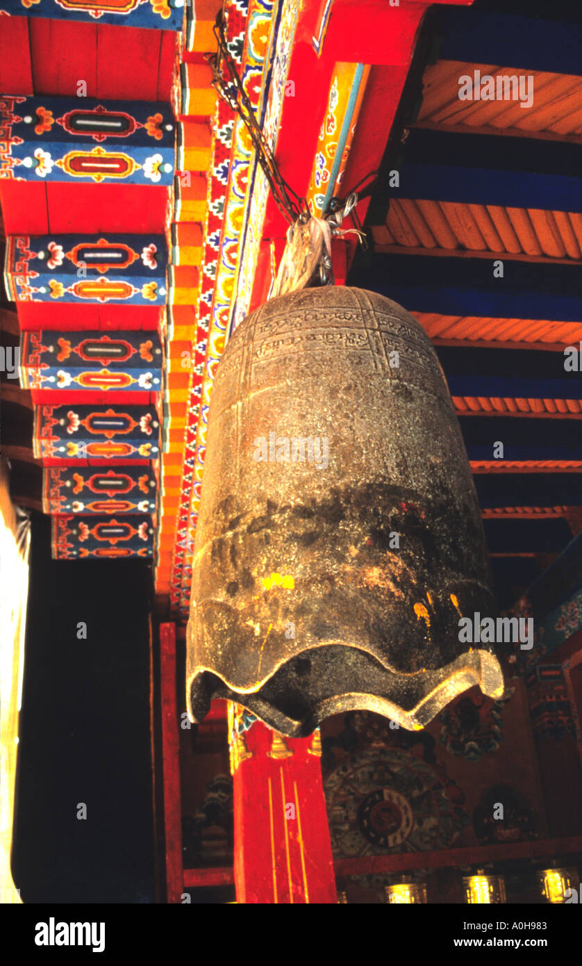 Hanging monastery temple bell in Tibet,China Stock Photo - Alamy