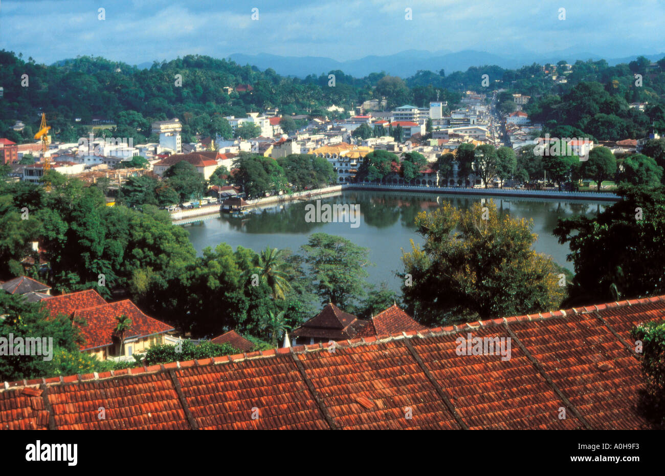 Panoramic view of Kandy and the lake Kandy Sri Lanka Stock Photo - Alamy