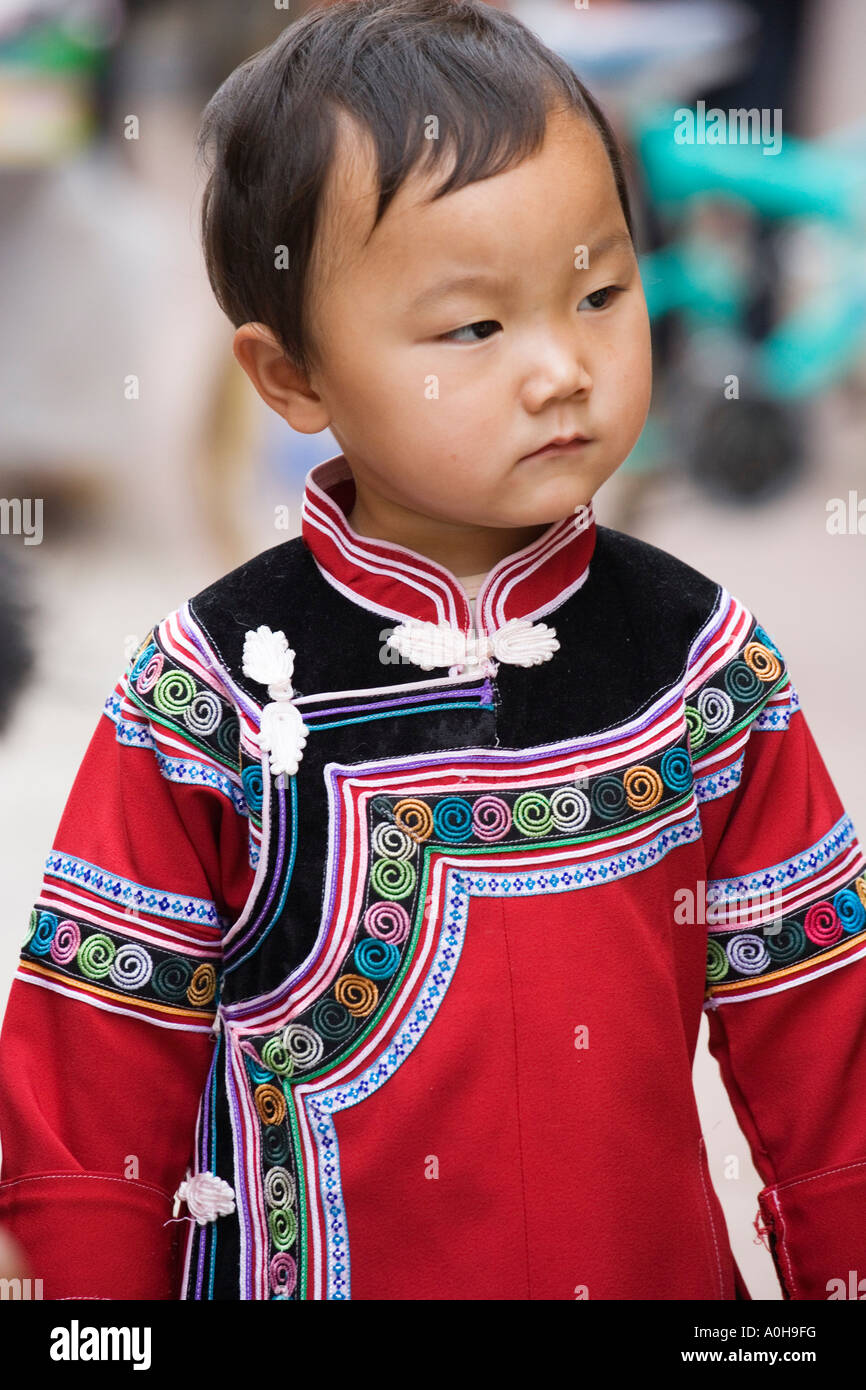 Serious young Chinese minority gentleman, Xinjie, Yuanyang, Yunnan ...