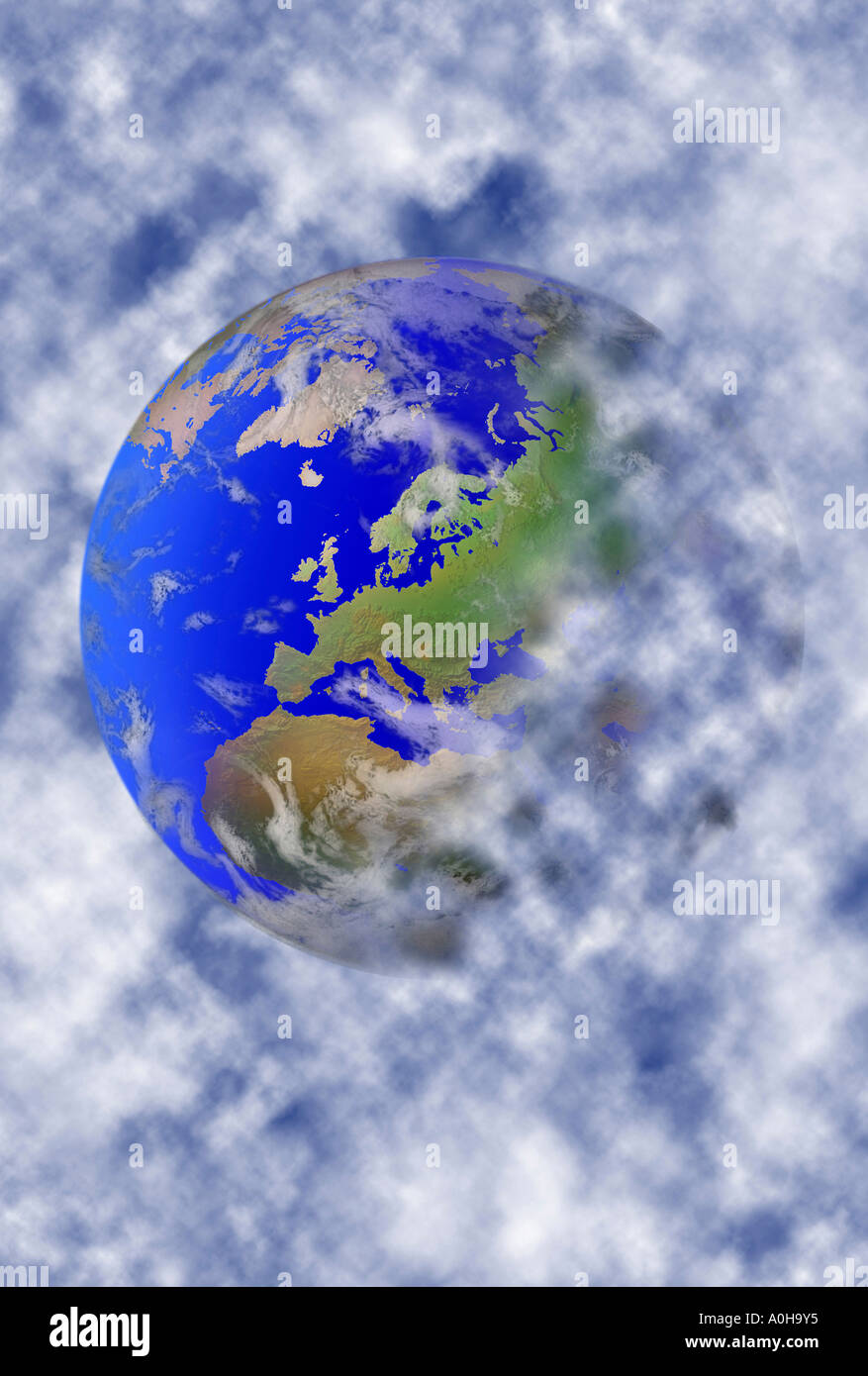 Mist surrounding the Earth Stock Photo - Alamy