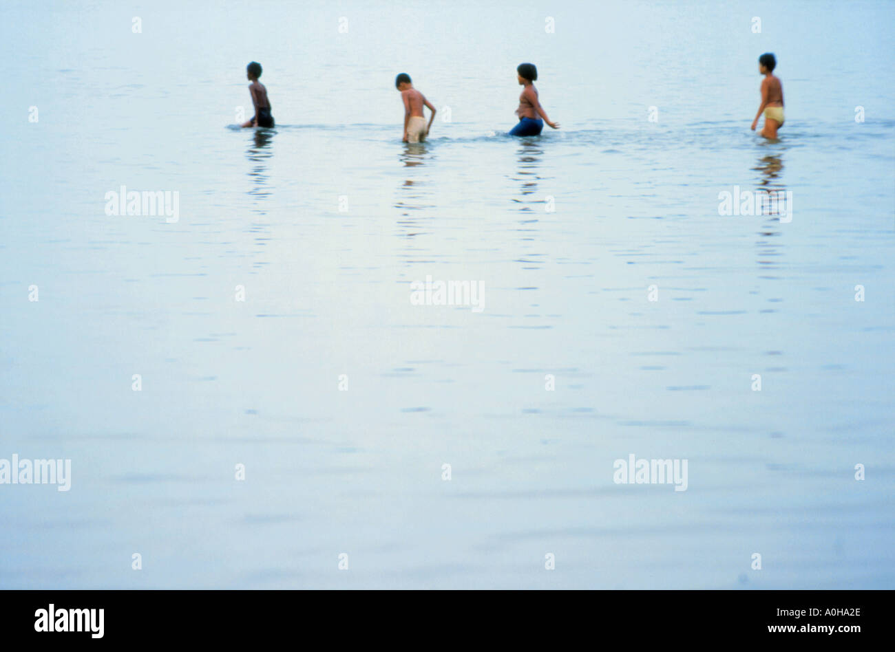 Bathers in lake Polonnaruwa Sri Lanka Stock Photo - Alamy