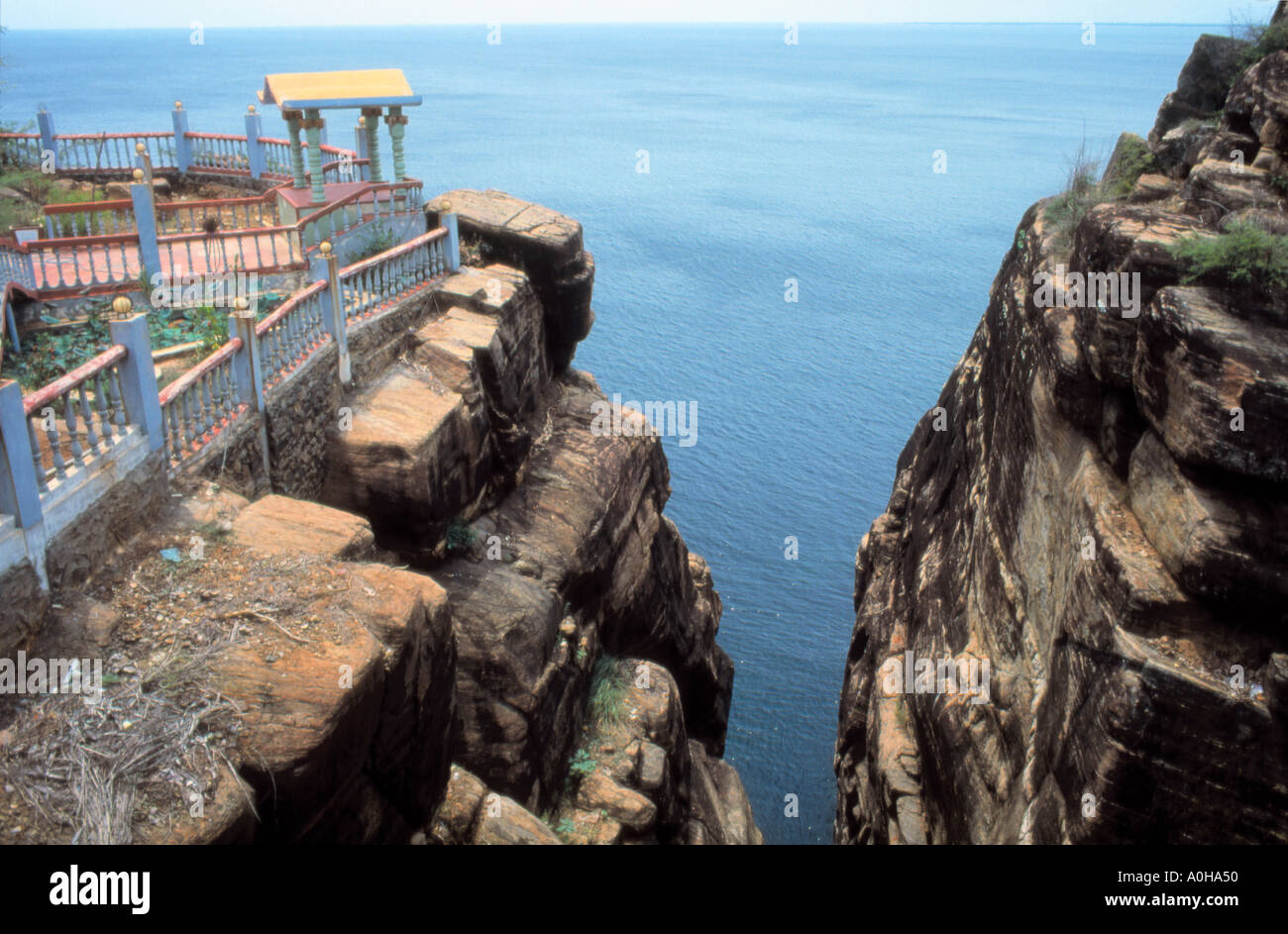 Koneswaram Kovil temple and Swami Rock Trincomalee Sri Lanka Stock ...