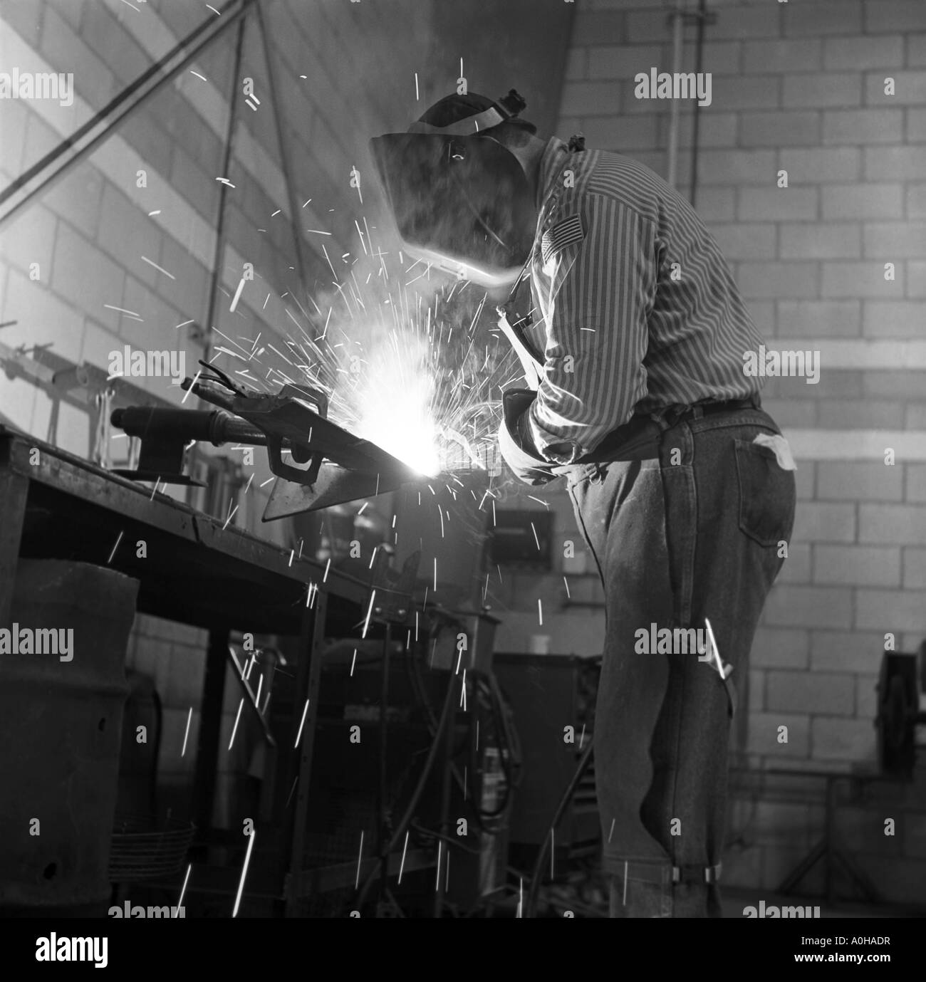 Sparks fly Black and White Stock Photos & Images - Alamy
