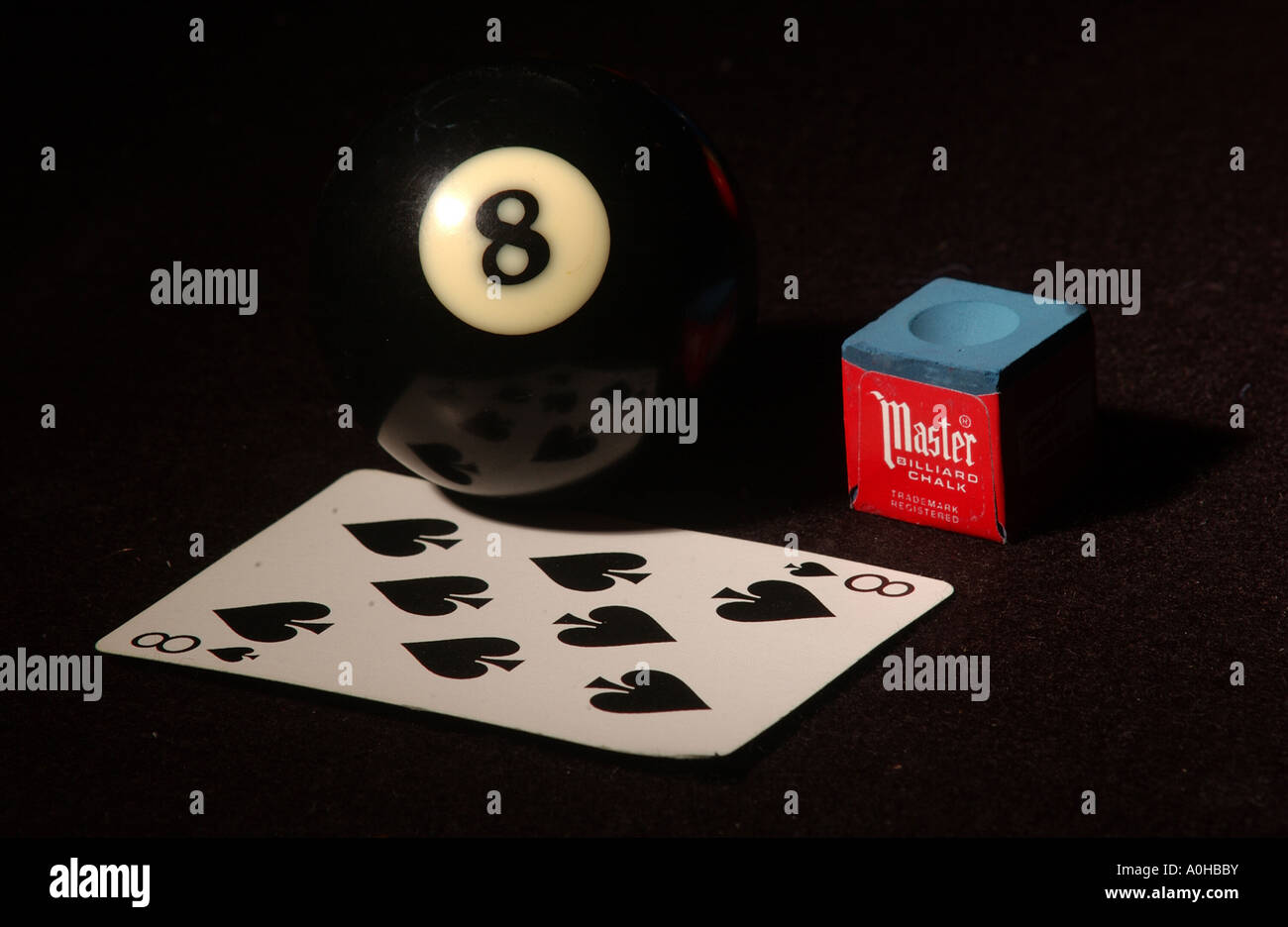 Billiards and cards Stock Photo - Alamy
