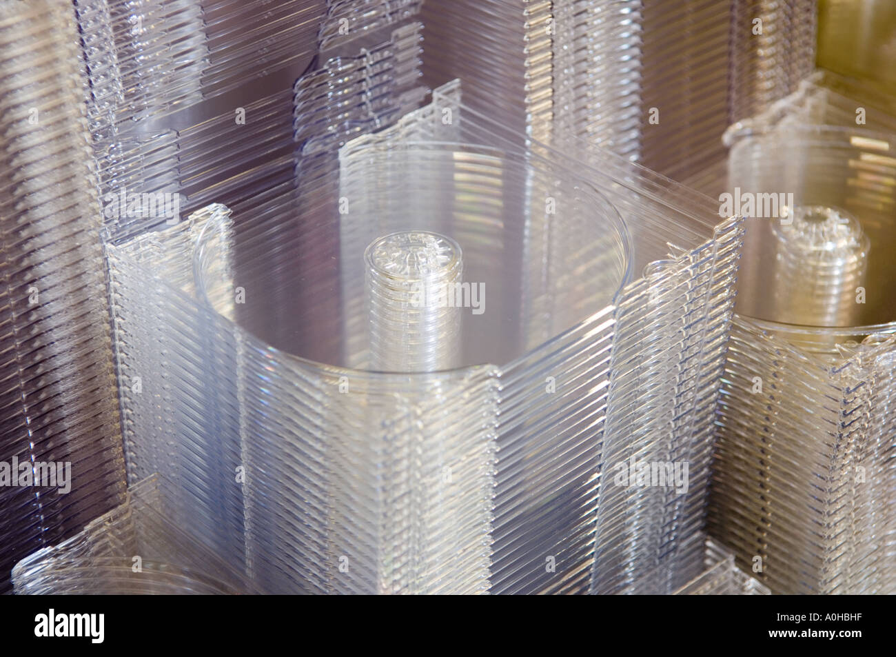 CD jewel case trays clear Stock Photo - Alamy