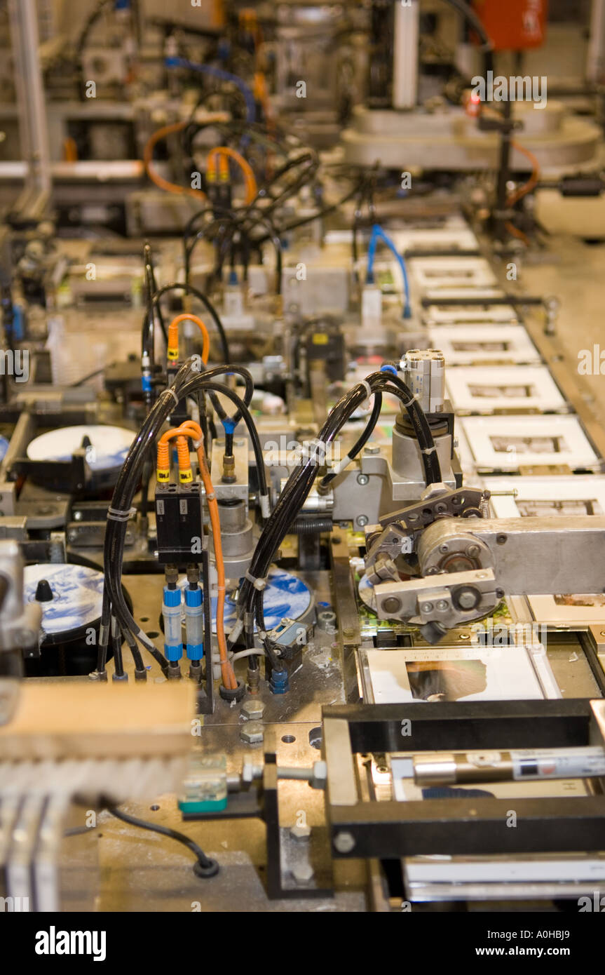 Automated CD packing system Stock Photo - Alamy