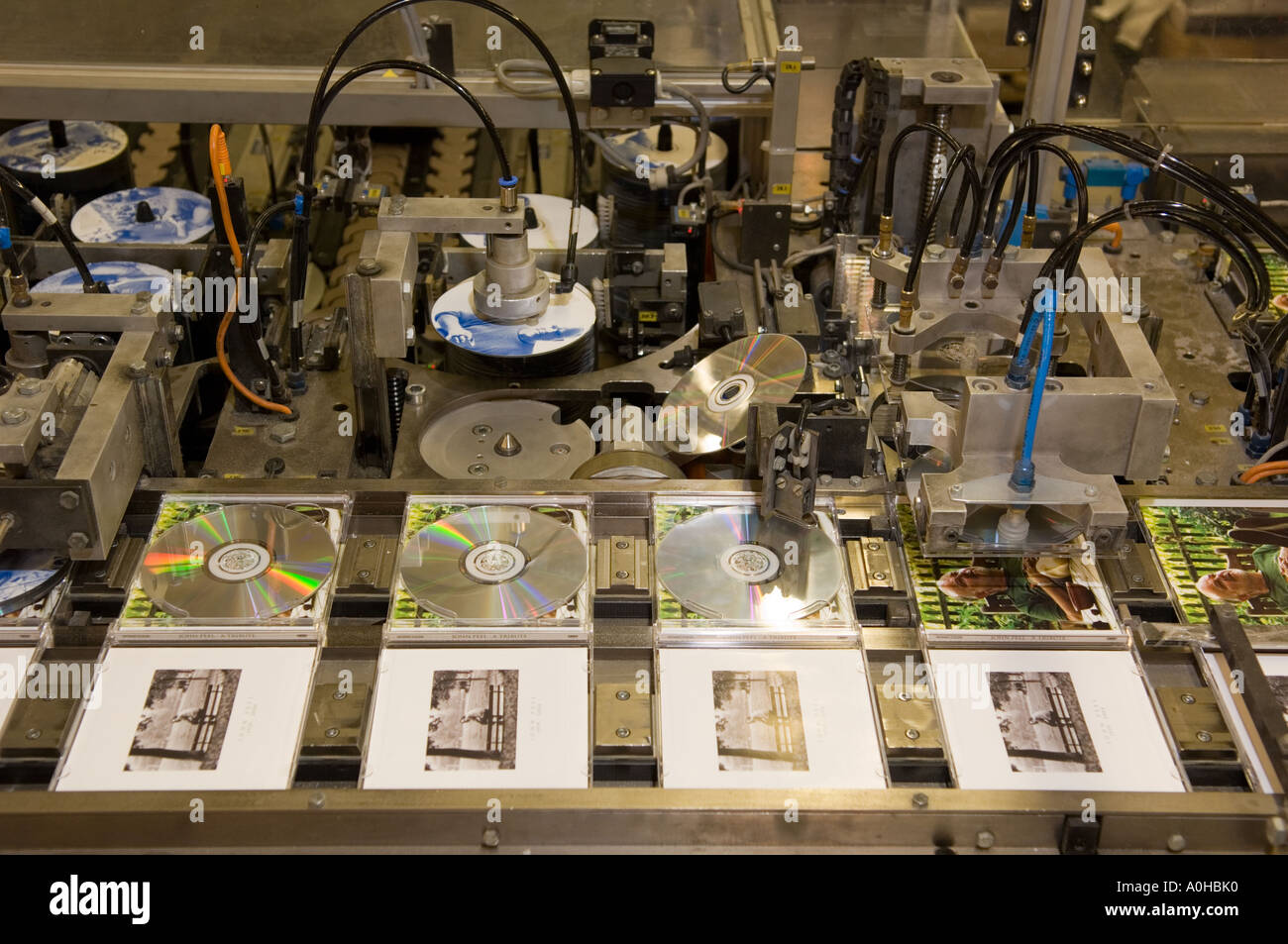 Automated CD packing system Stock Photo - Alamy