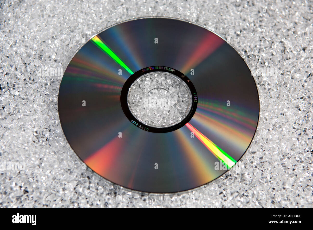 CD DVD on polycarbonate chips Stock Photo - Alamy
