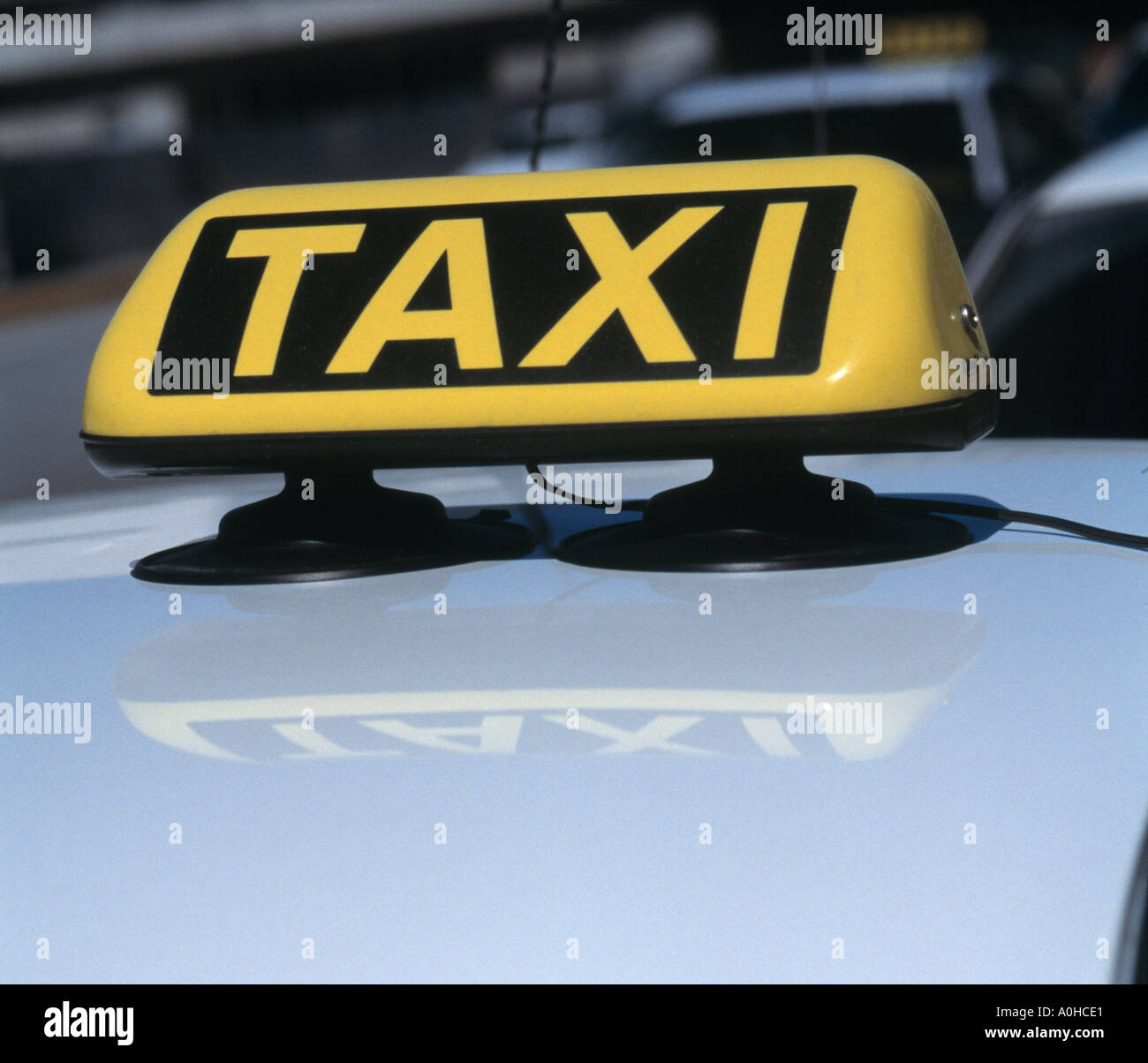 Sign on Greek taxi waiting on rank Rhodes airport Stock Photo - Alamy