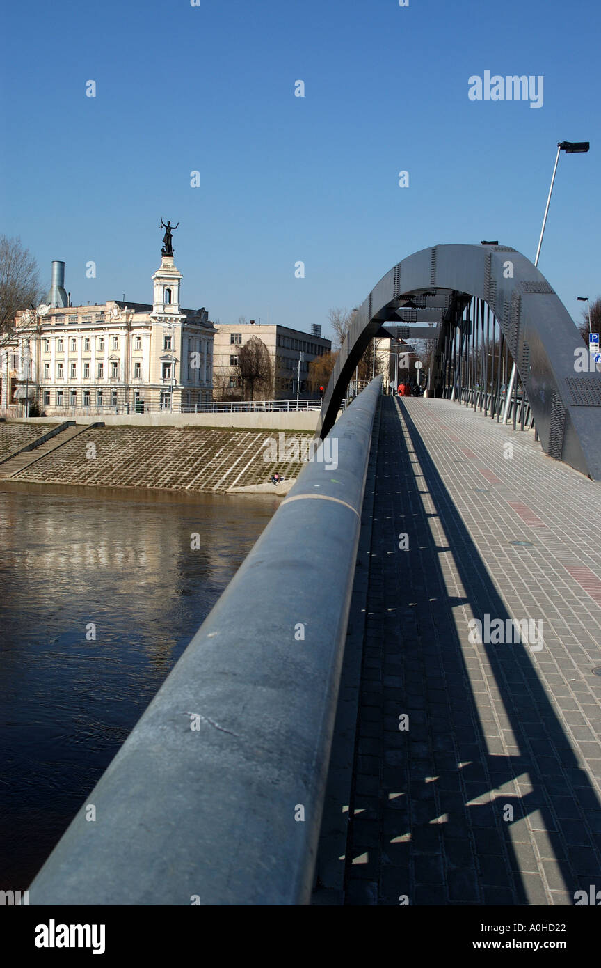 View over Zaliasis Bridge Vinius Lithuania Stock Photo - Alamy