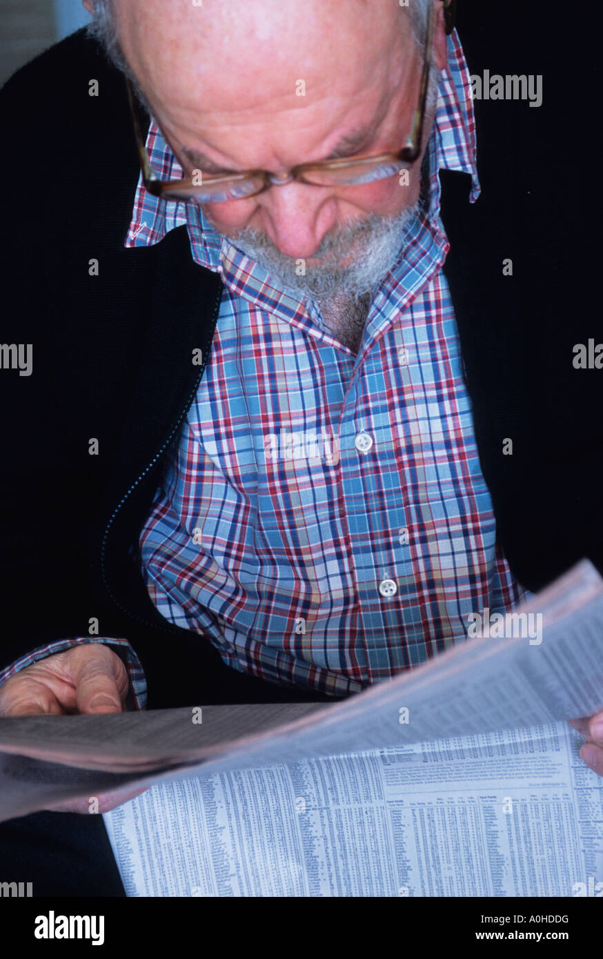 Concerned old person reading hi-res stock photography and images - Alamy