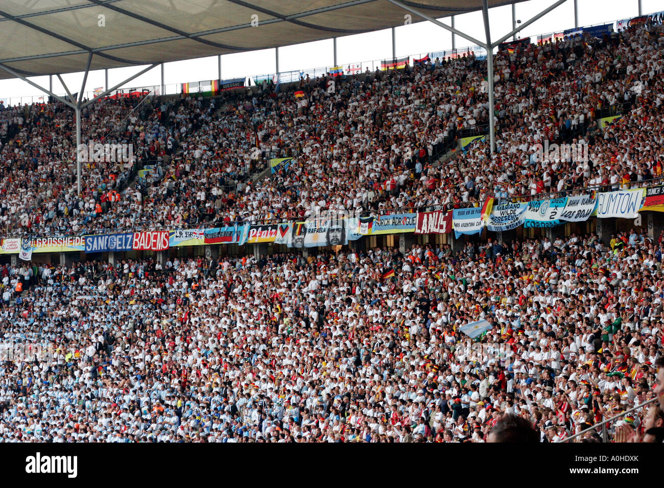 Crowds of fans inside the Berlin stadium before the match between ...