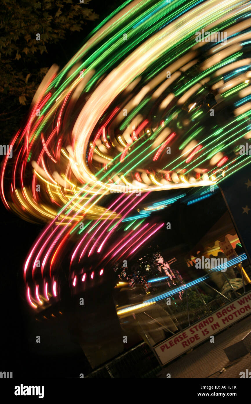 lights from the fun fair Stock Photo - Alamy