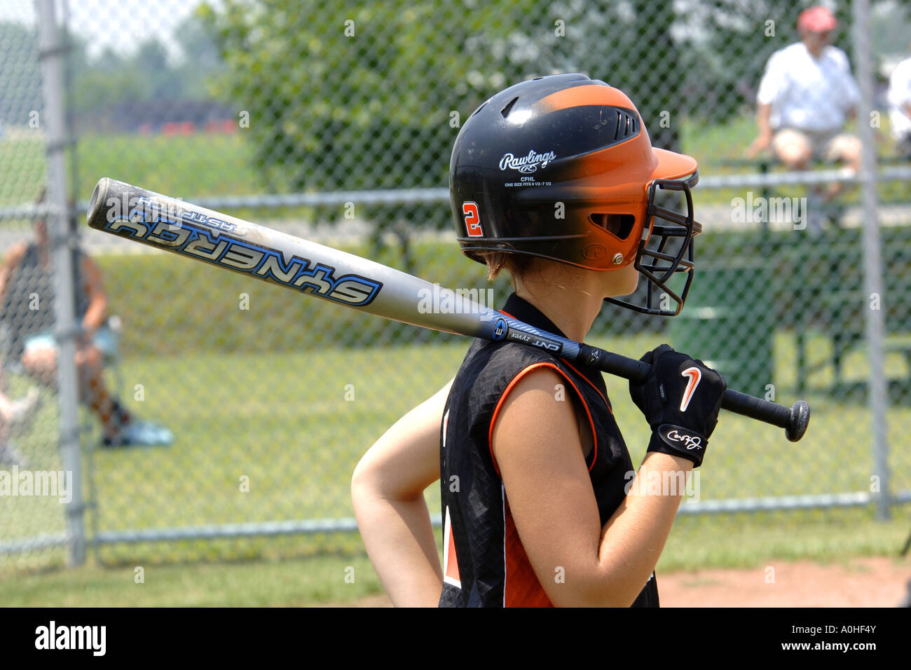 Female softball player hi-res stock photography and images - Alamy