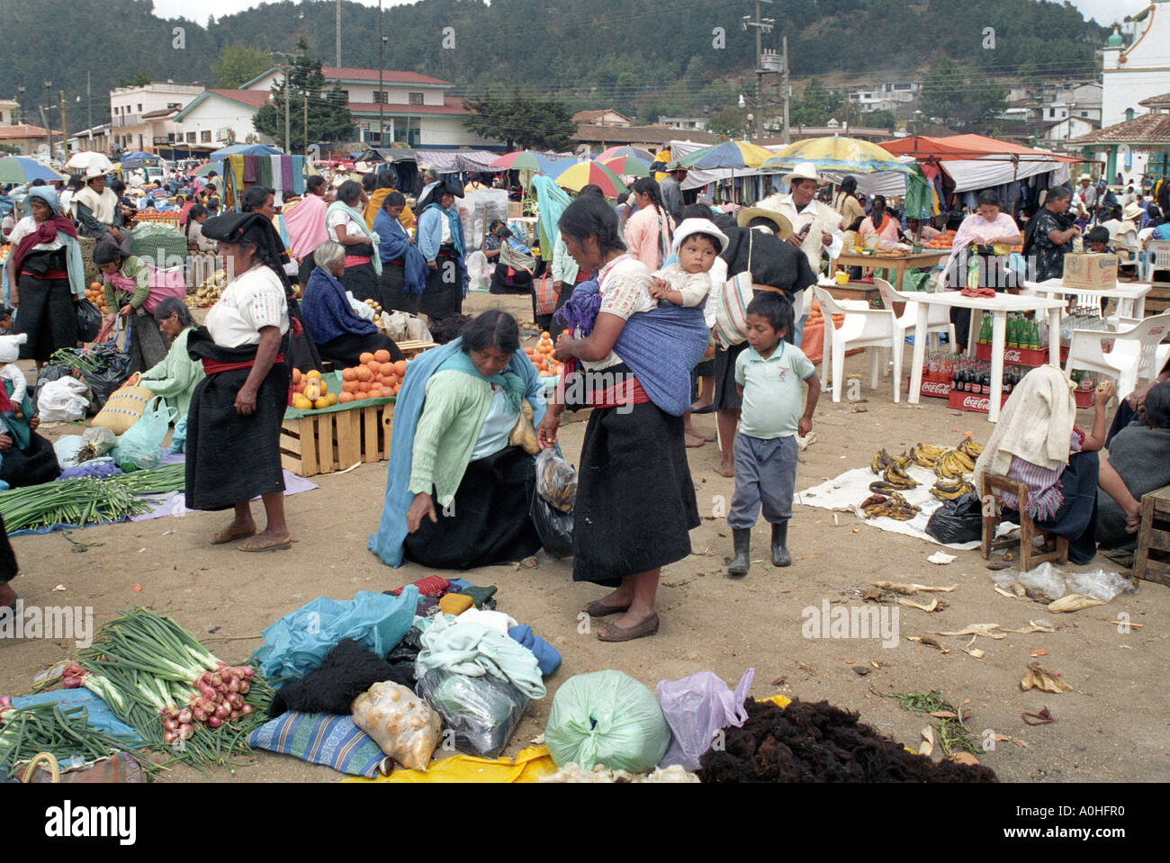 Market in San Juan Chamula Chiapas Mexico Stock Photo - Alamy