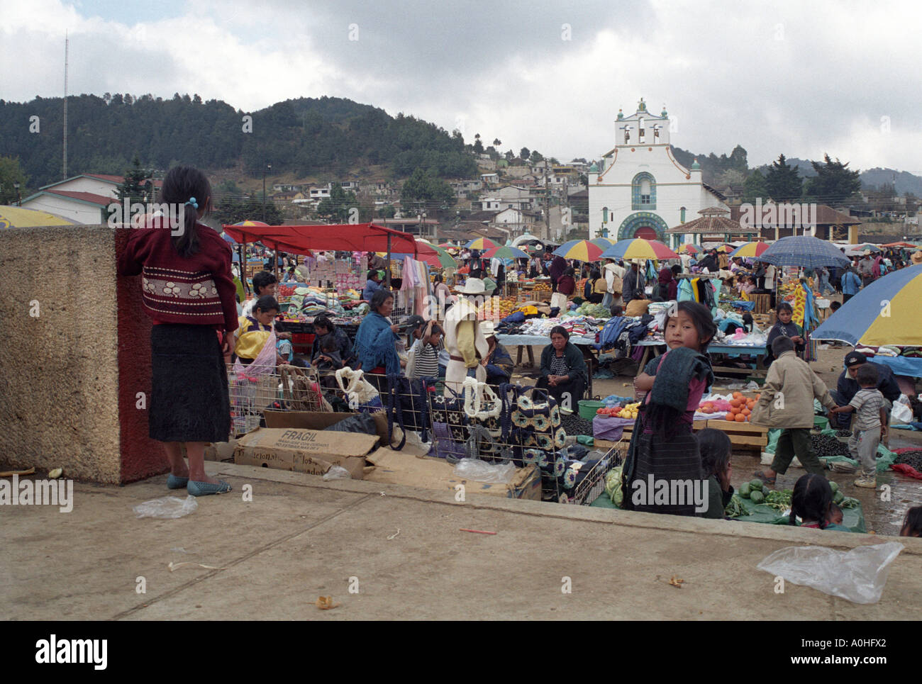 Market in San Juan Chamula Chiapas Mexico Stock Photo - Alamy