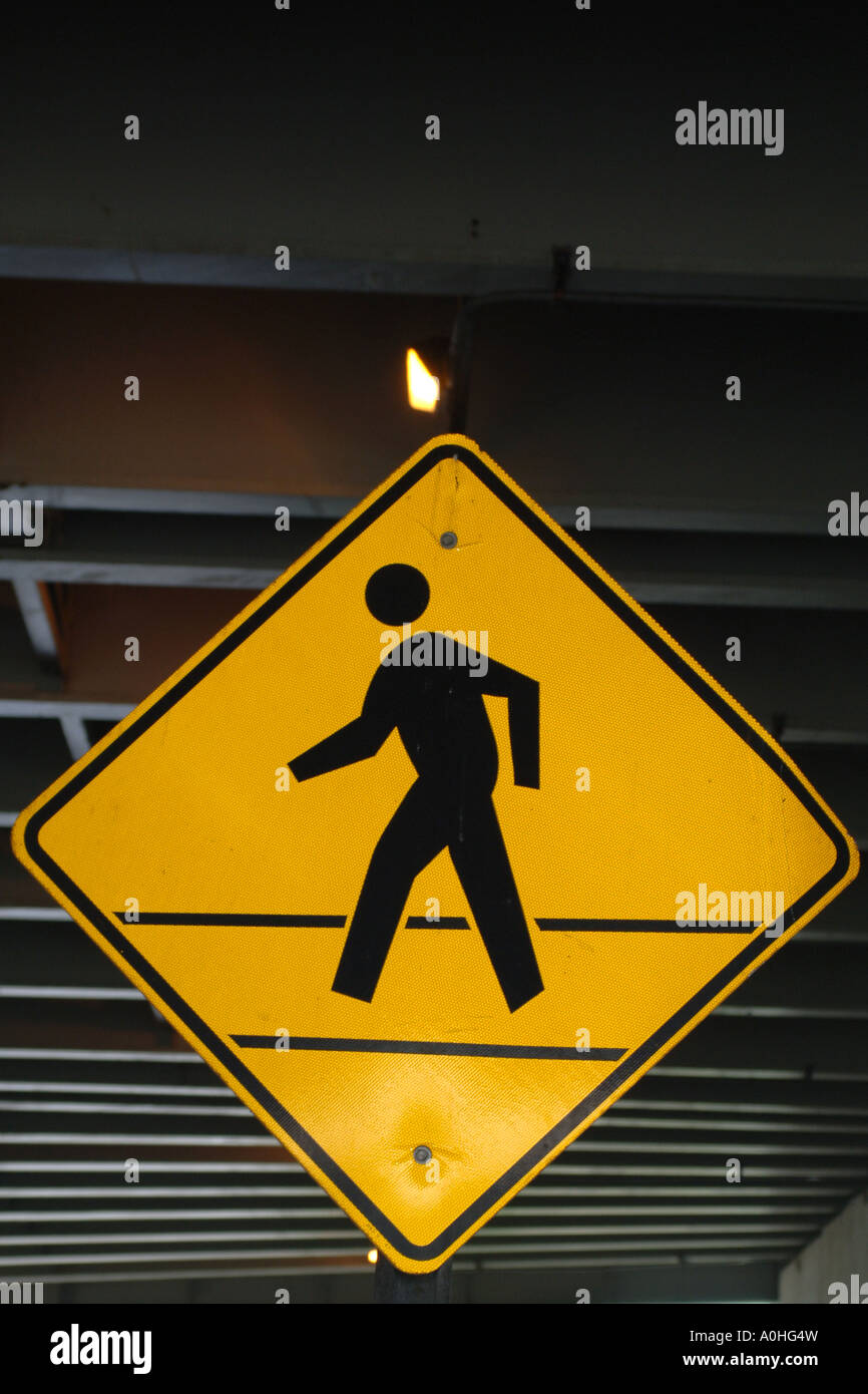 Pedestrian Sign Yellow And Black JSF FL 5800 Series 24HR Flashing LED