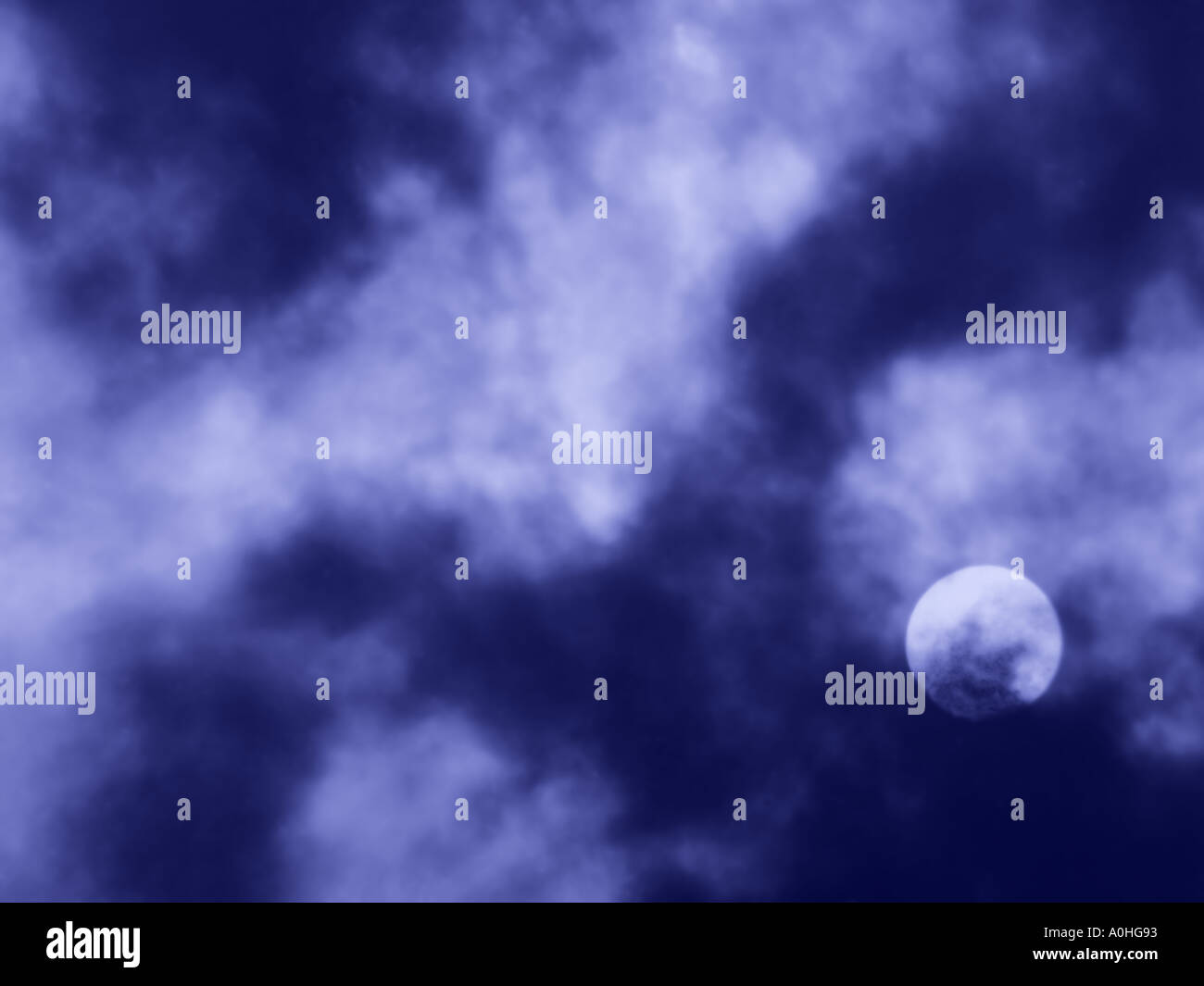 Moon and Clouds Stock Photo - Alamy