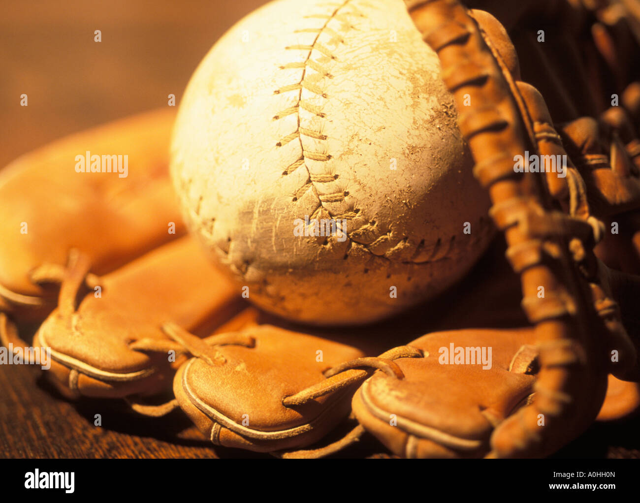 Baseball glove detail hi-res stock photography and images - Alamy